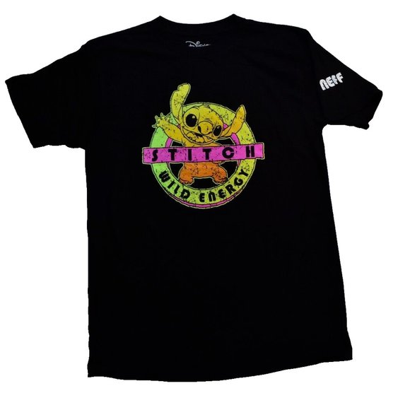 Neff | Shirts | Neff X Disney Mens Stitch Wild Energy Distressed ...